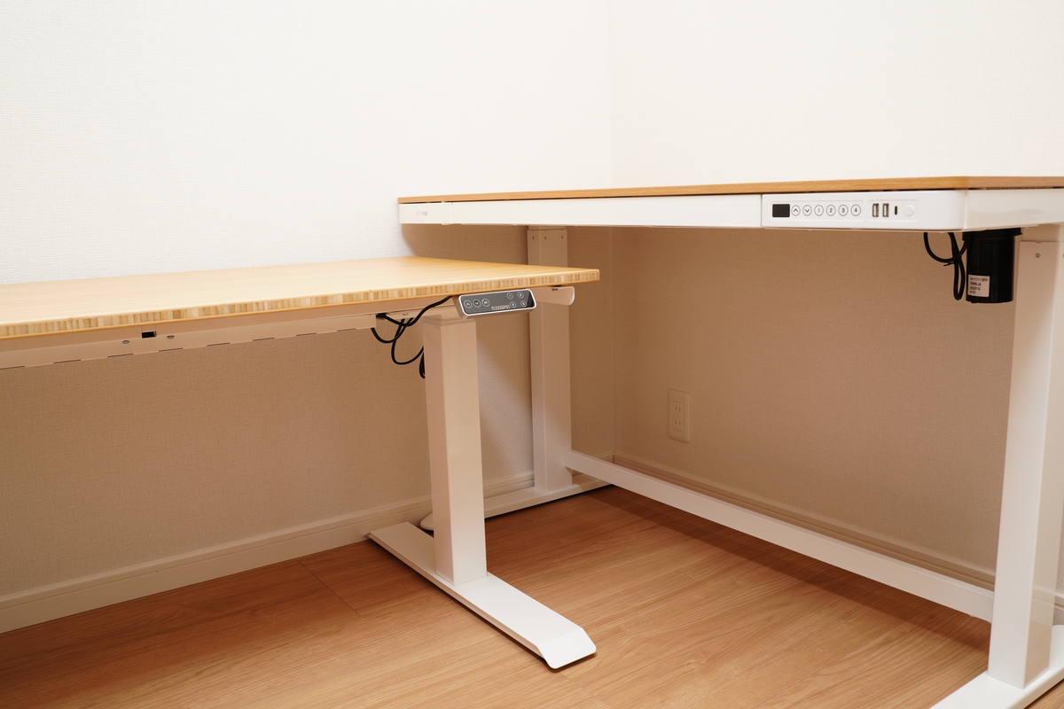 【DIY】FlexiSpot E7 レビュー | 純正竹天板を鬼目ナット化してみた | じゃが畑